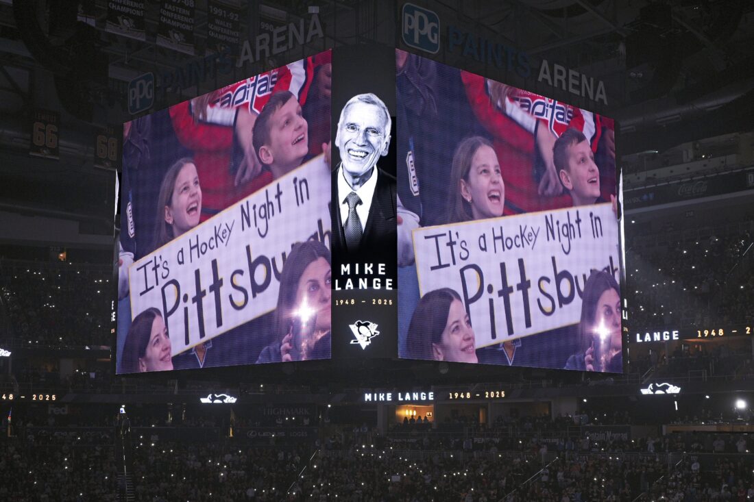 Pens honor broadcaster Mike Lange during emotional ceremony | News ...